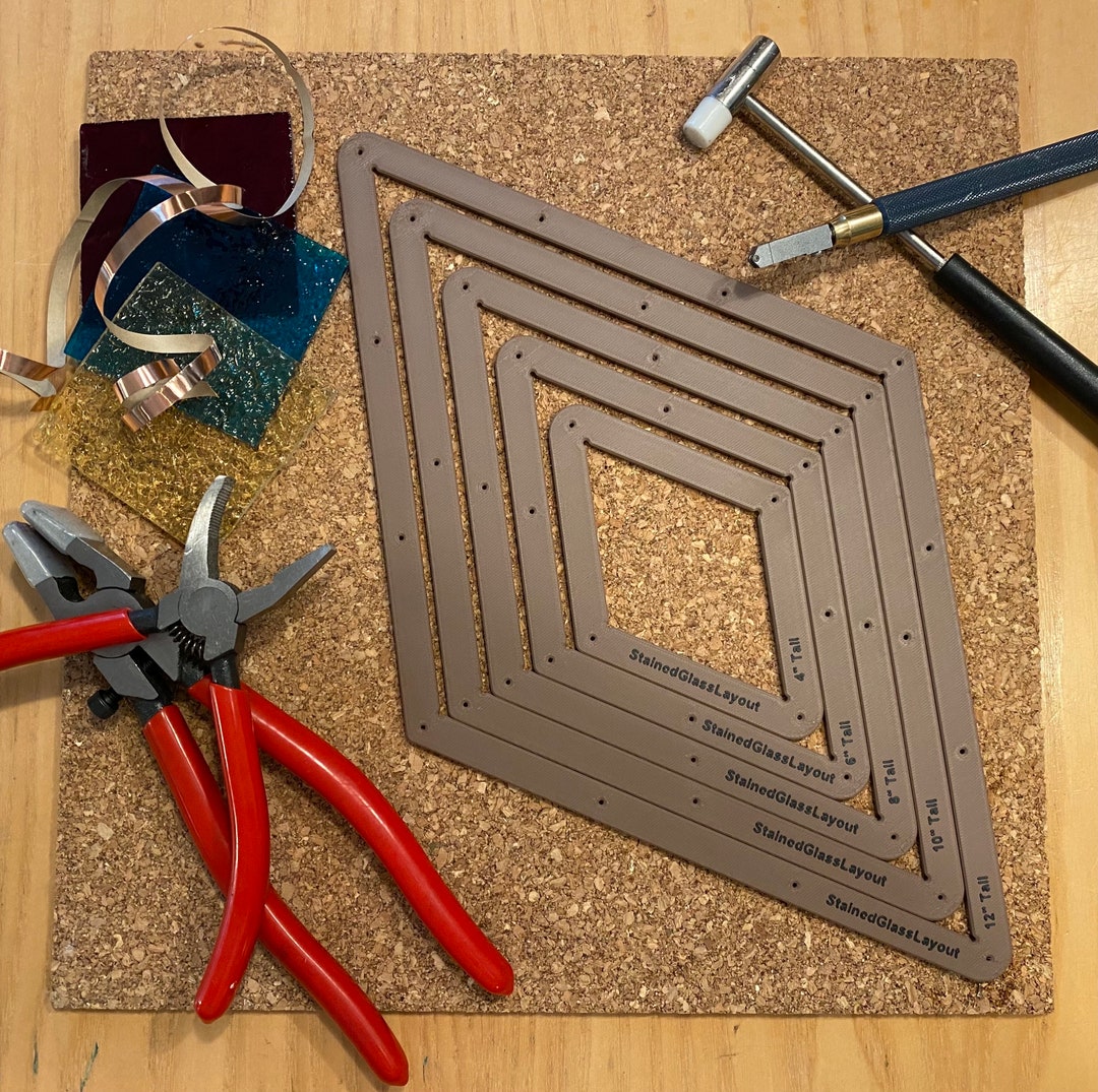 Diamond Stained Glass Layout Frames - Etsy