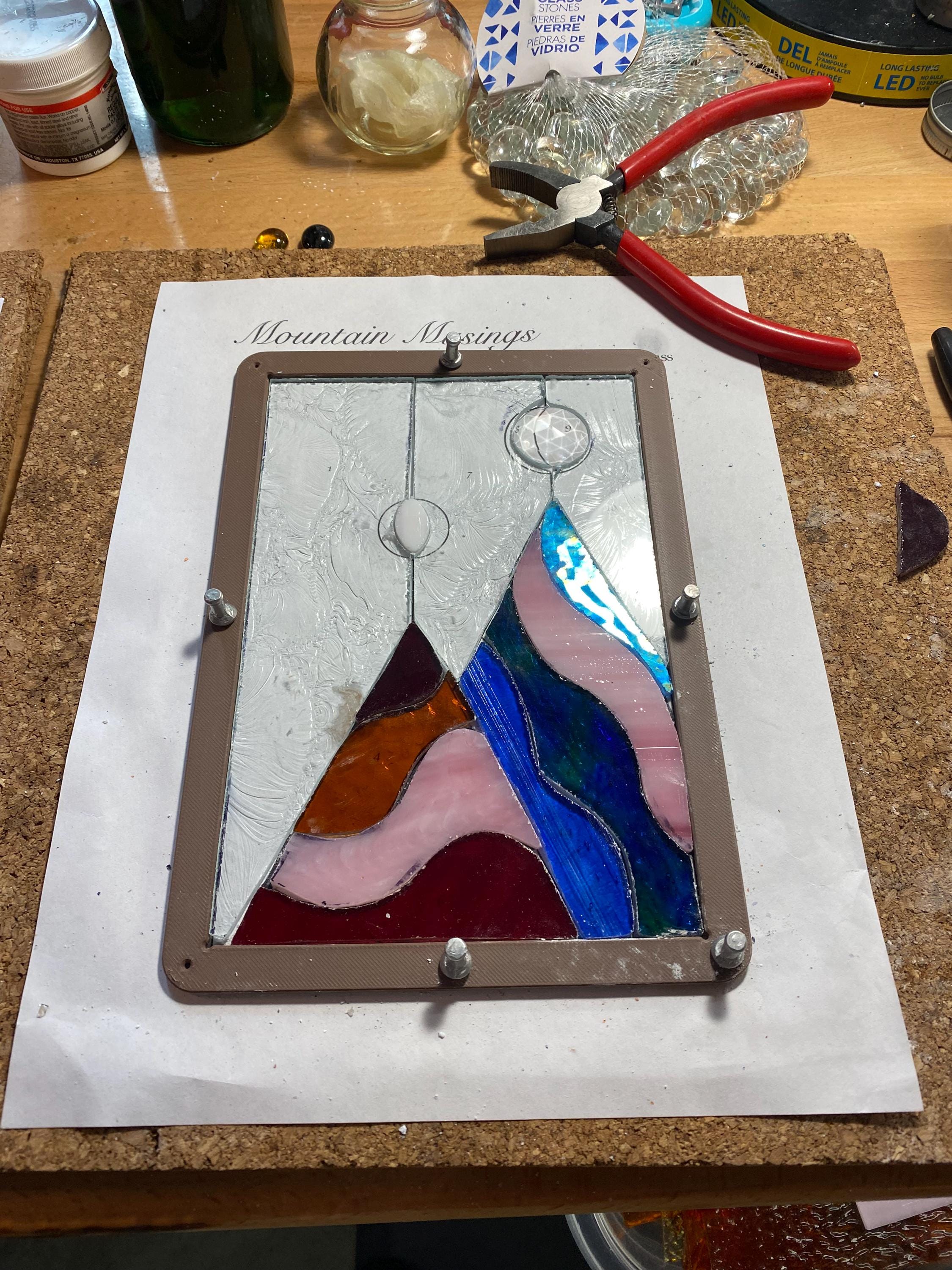 Rectangle Stained Glass Layout Frames - Etsy