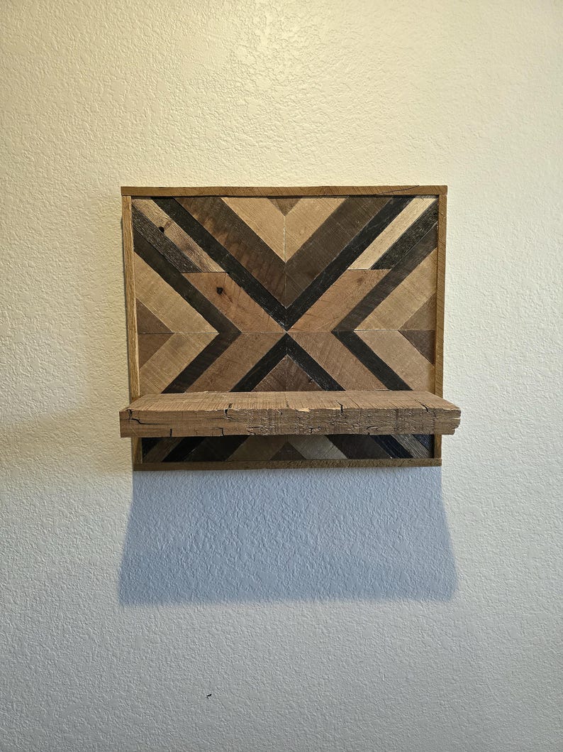 Wood Mosaic Skull Display Shelf - Etsy