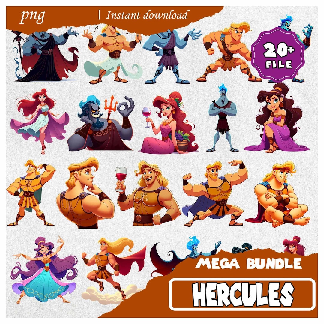 Hercules Bundle Mega Svg, Hercules Png, Hercules Clipart, Hercules Svg ...