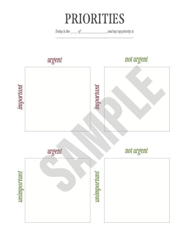 Priority Matrix for Goodnotes or Printing ADHD Friendly - Etsy
