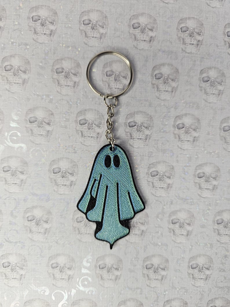 Haunted Ghost Keychain 3D Printed Spooky Specter Paranormal Bag Charm ...