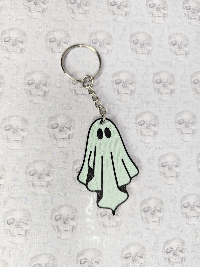 Haunted Ghost Keychain 3D Printed Spooky Specter Paranormal Bag Charm ...