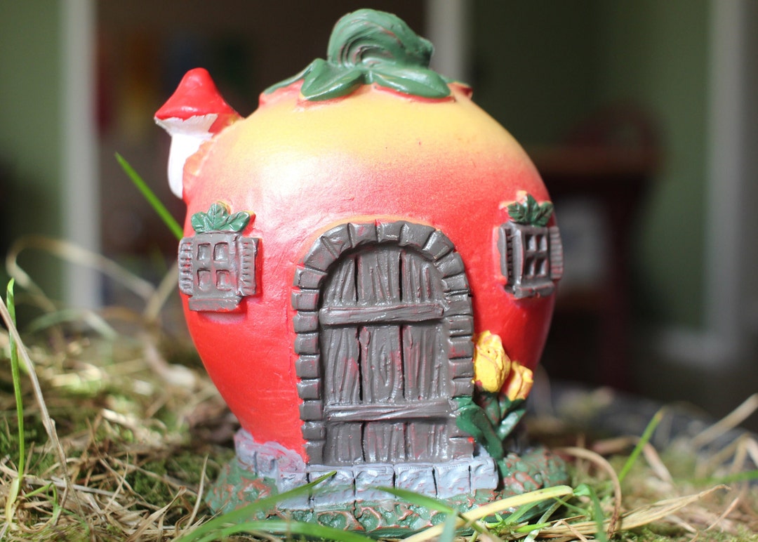 Miniature Mini Tiny Tomato Design House Farm Home Easter Village Diorama Accessory Spring Summer ...
