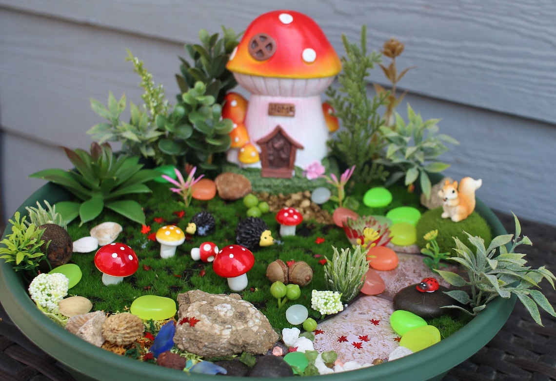 Magic Miniature Fairy Garden Kit Assembled Small World Lightweight Best ...