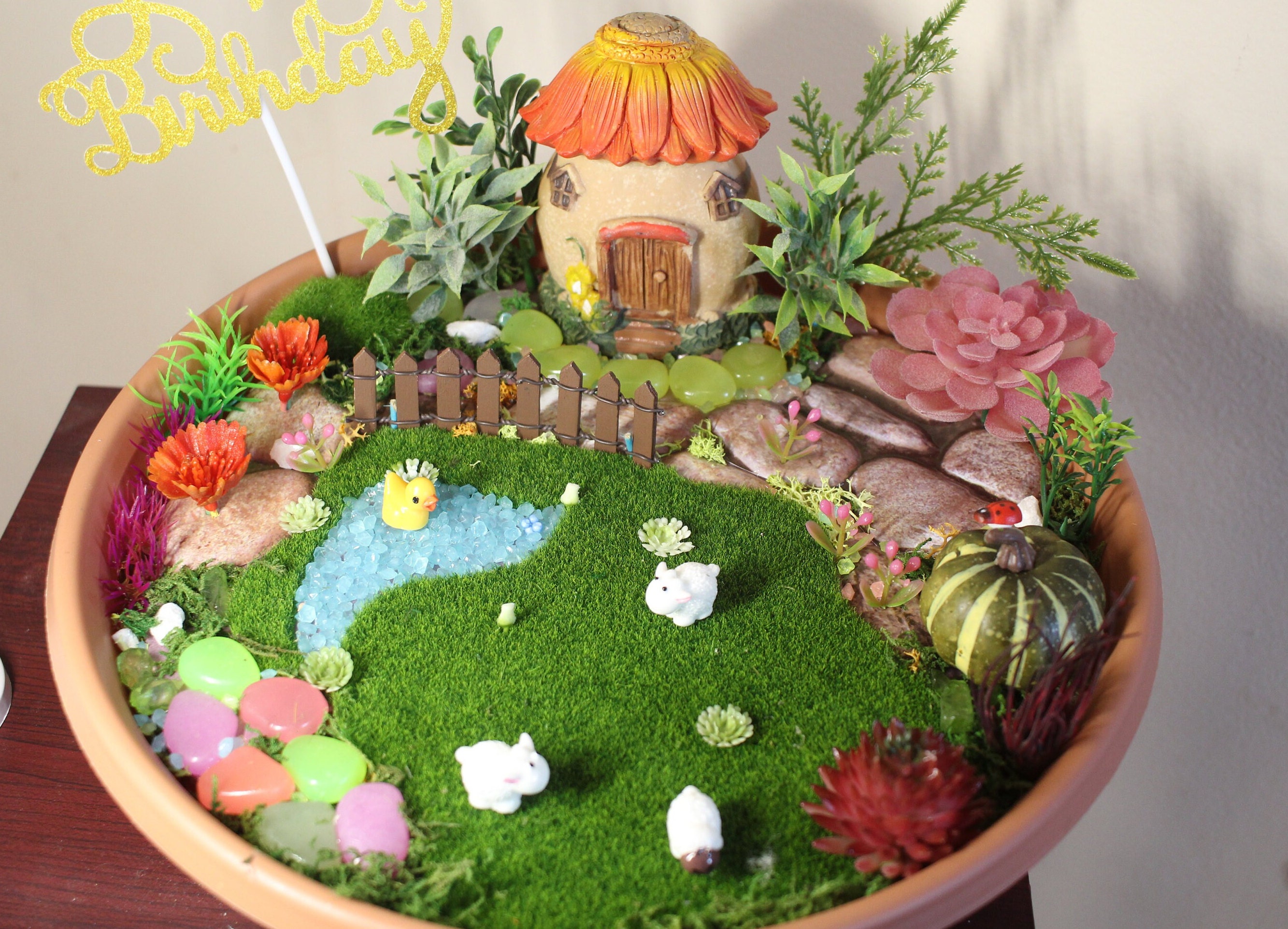 Magic Miniature Fairy Garden Kit Assembled Small World Lightweight Best ...