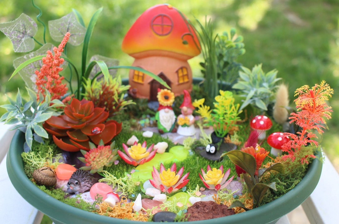 Magic Miniature Fairy Garden Kit Assembled Small World Lightweight Best ...