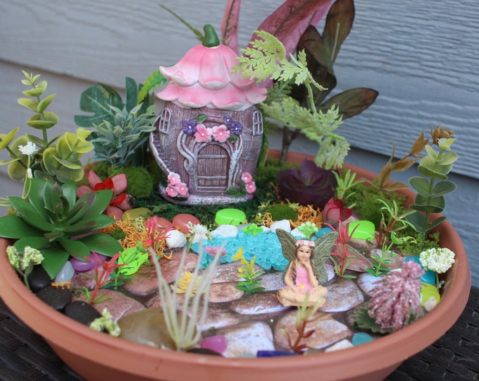 Magic Miniature Fairy Garden Kit Assembled Small World Lightweight Best ...