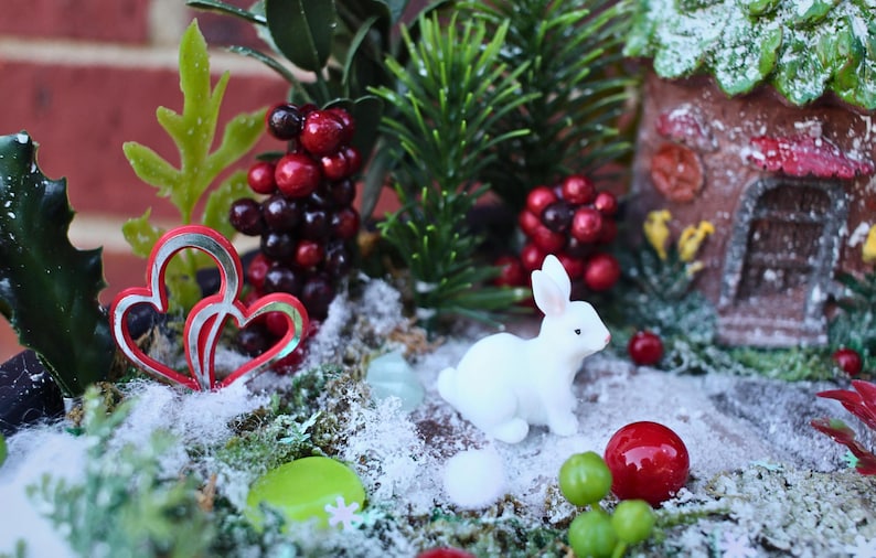 Christmas Fairy Garden Kit: Miniature Winter Village DIY Decoration - Etsy