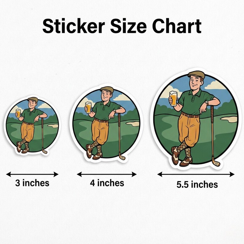 Sticker - Vintage Golfer Beer | Funny Retro Golf - Etsy