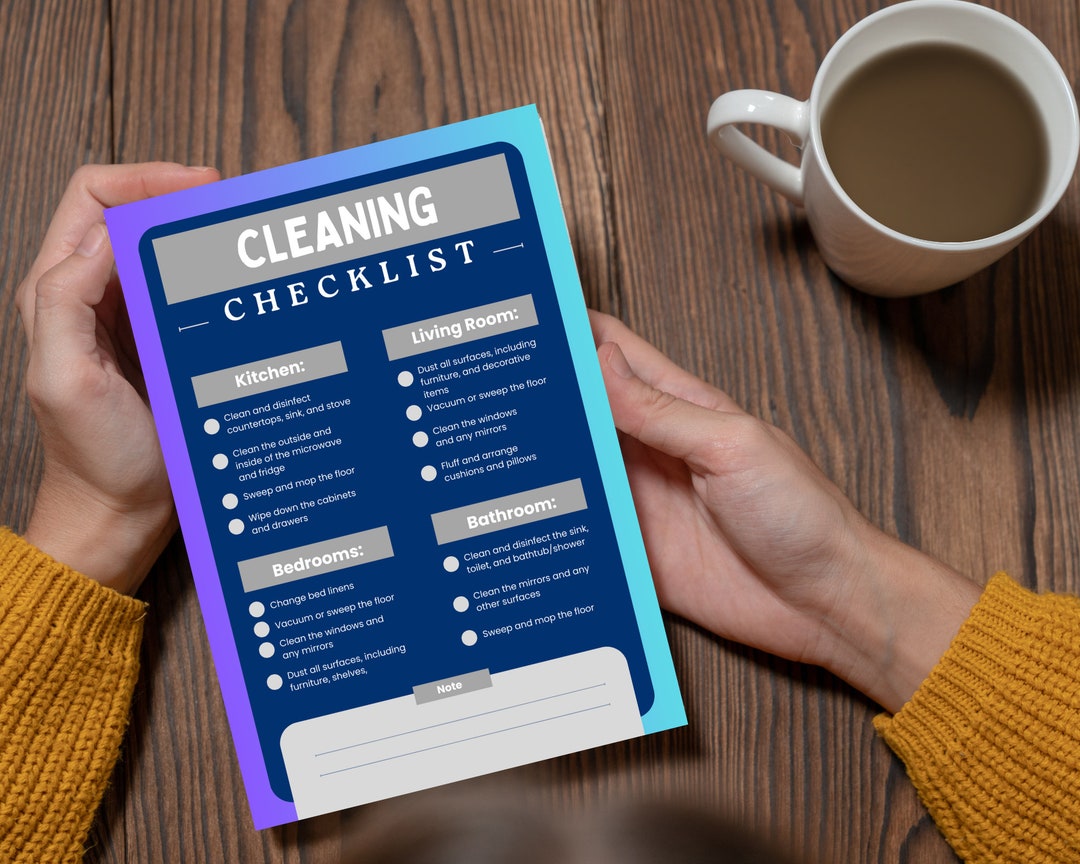 Cleaning Check List: A Complete Guide to Organizing and Efficiently ...