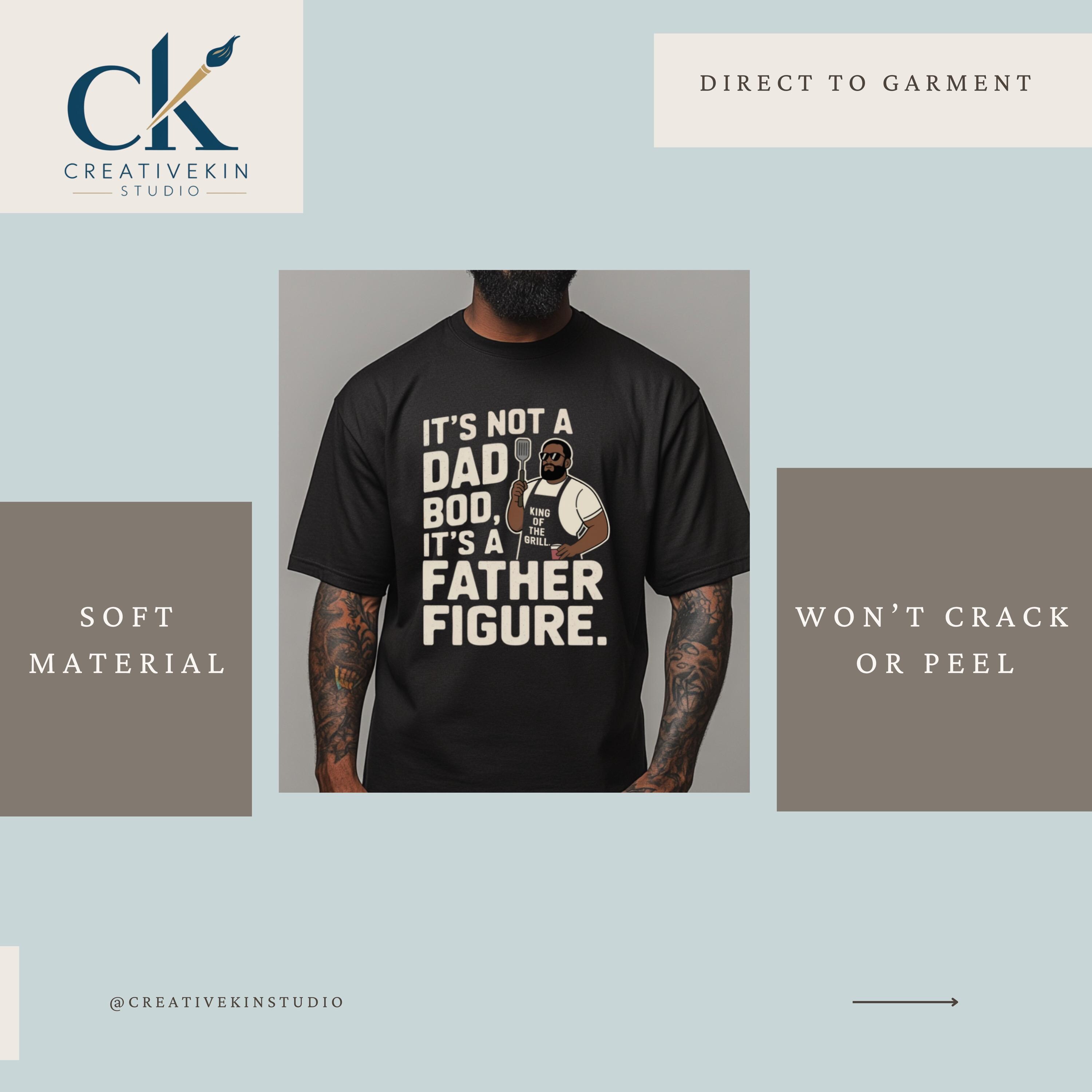 Father Figure BBQ T-shirt, Funny Dad Bod Shirt, King of the Grill Tee ...