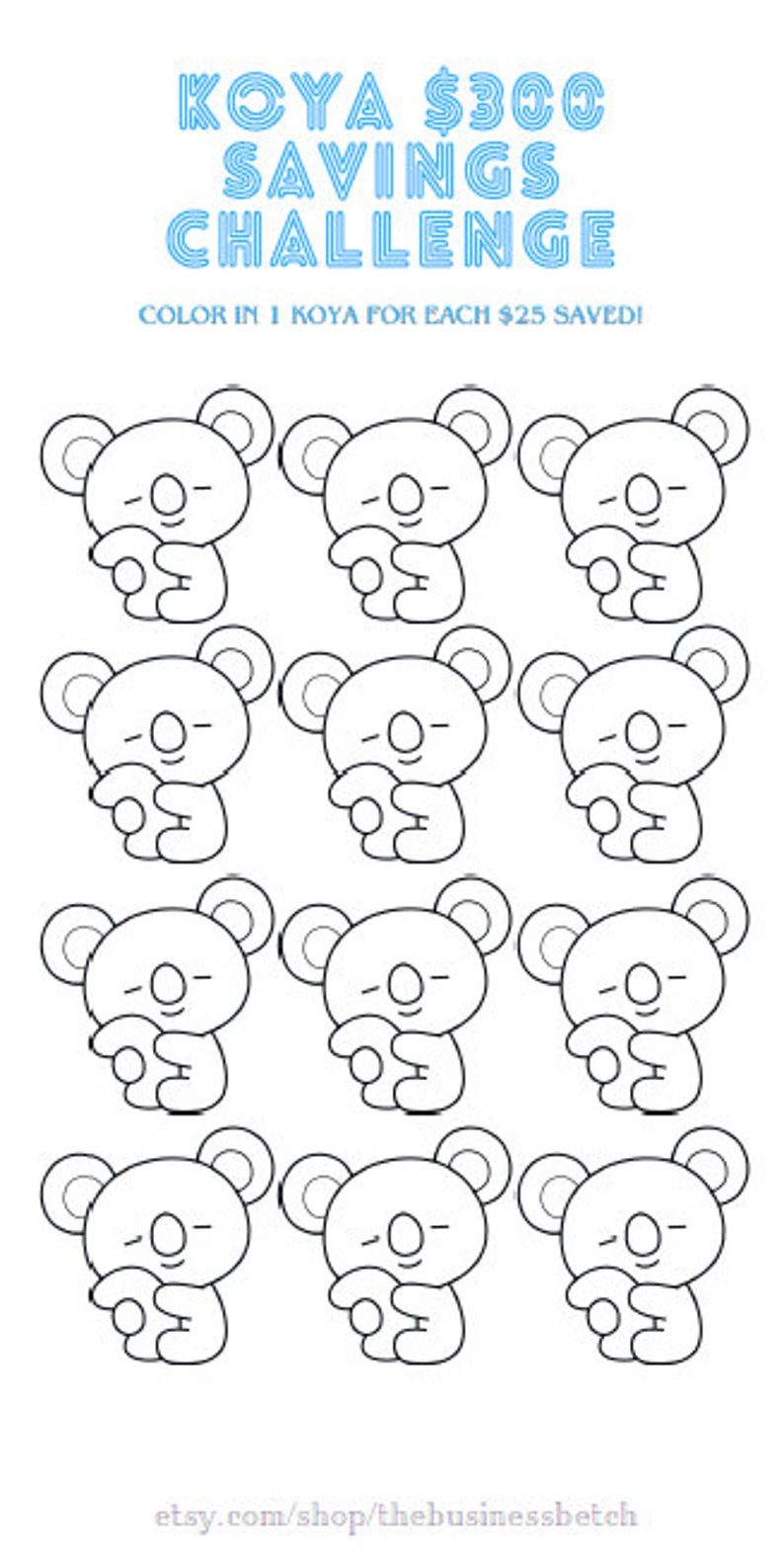 BT21 BTS ARMY Printable Savings Challenges Set of 7 - Etsy
