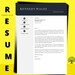 Simple Resume Update Template, Word Editable Resume Template, Matching ...