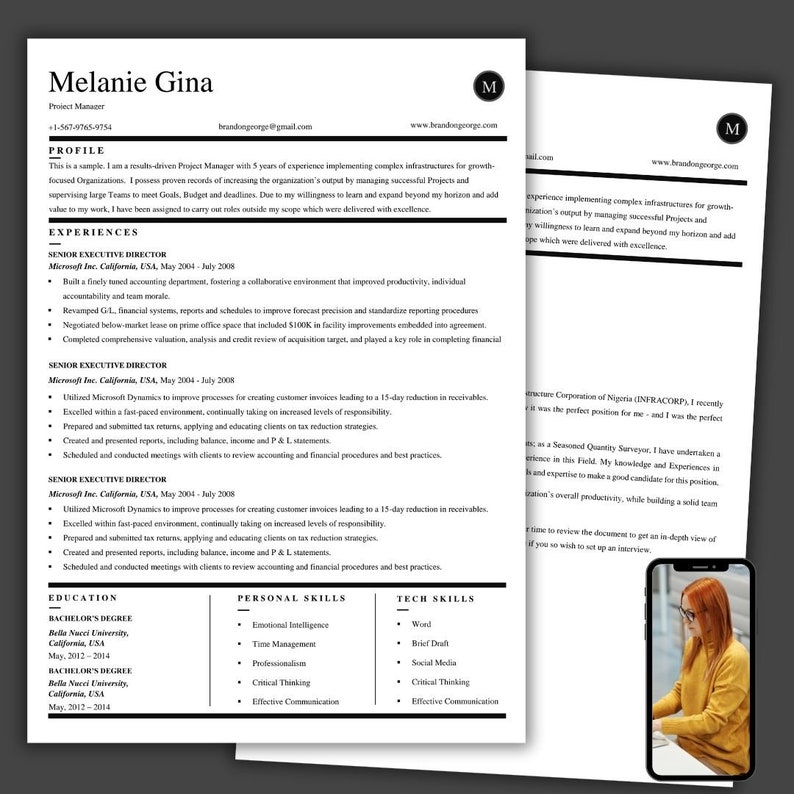 Well Structured Resume Template, ATS Resume Template With Matching ...