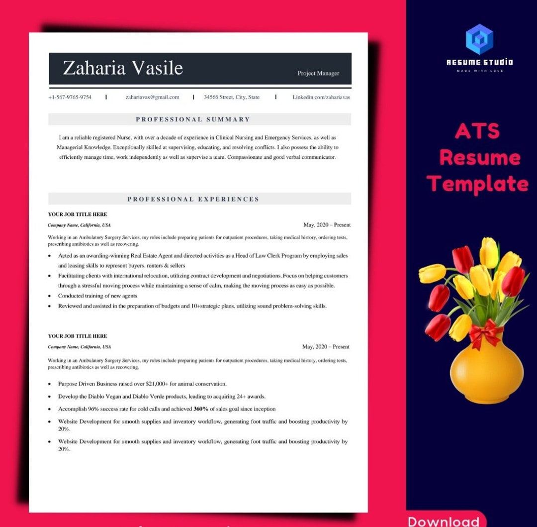 Resume Builder Template, Create Professional Resume Within Minutes ...