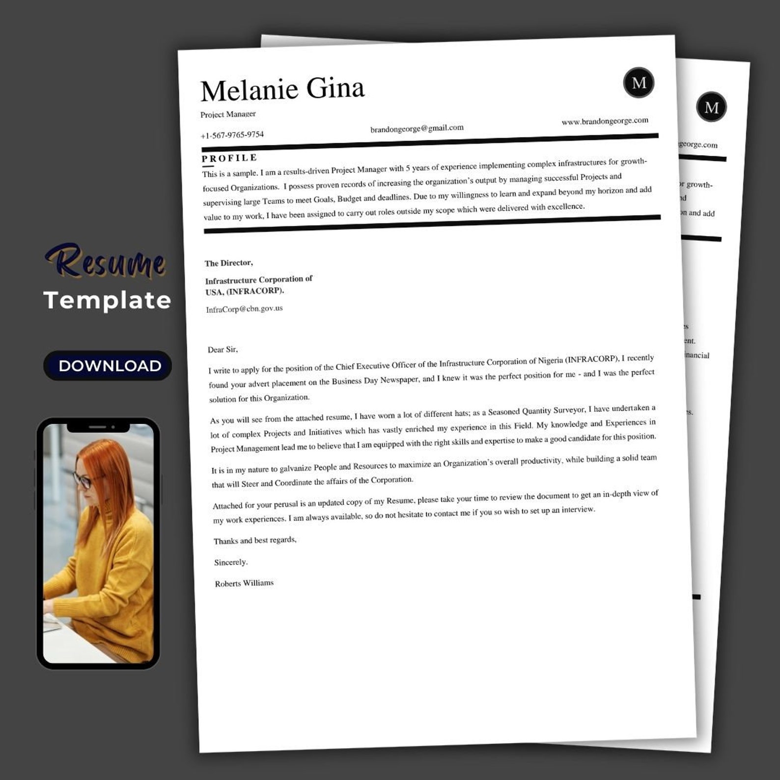 Well Structured Resume Template, ATS Resume Template With Matching ...