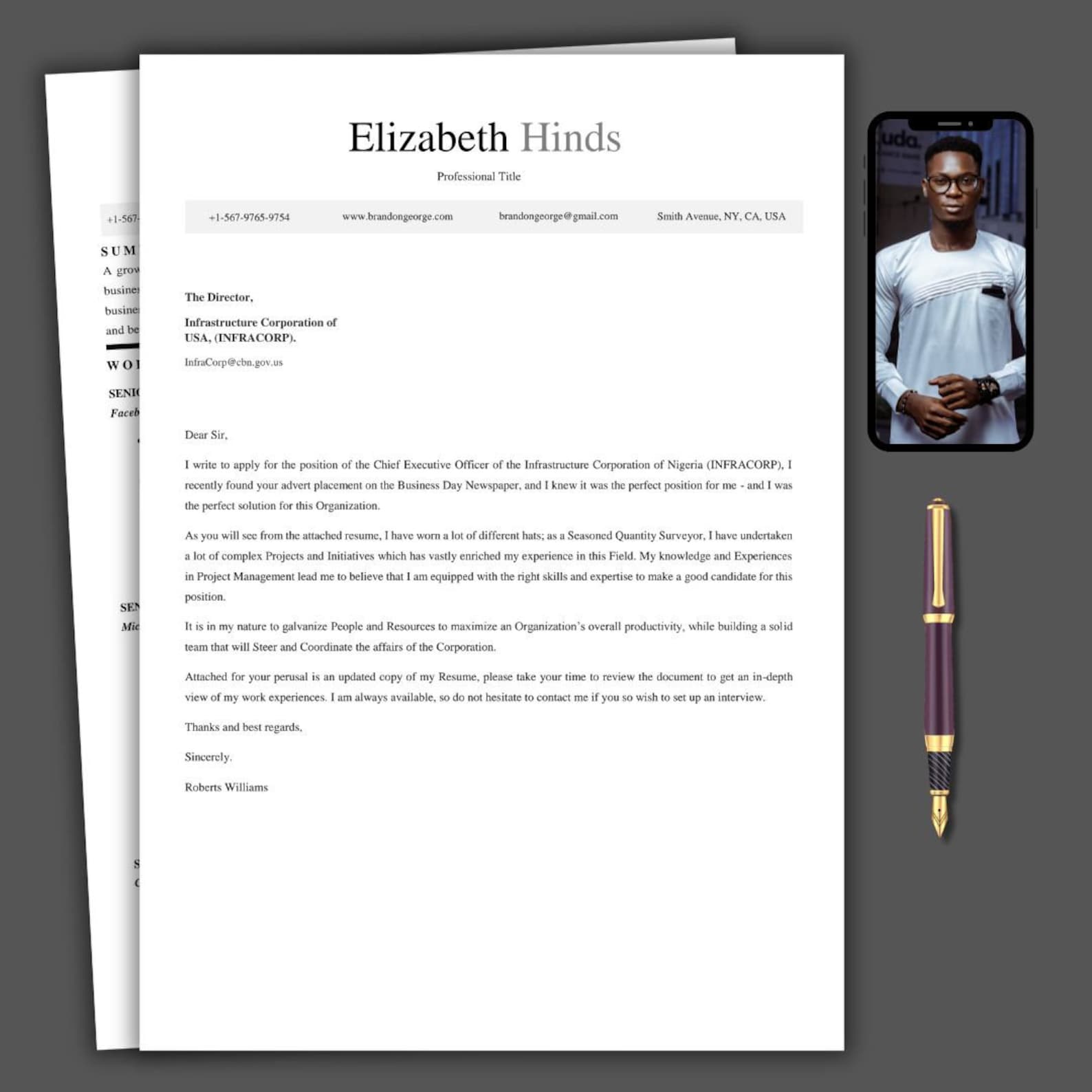 Modern CV Resume Update Template in Words, Easy and Quick Resume Update ...