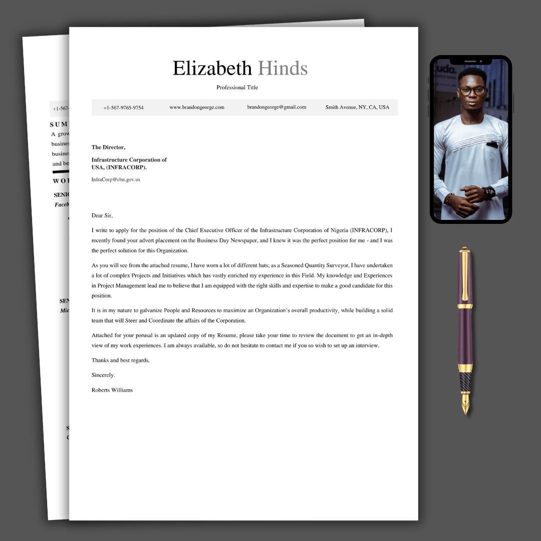 Modern CV Resume Update Template in Words, Easy and Quick Resume Update ...