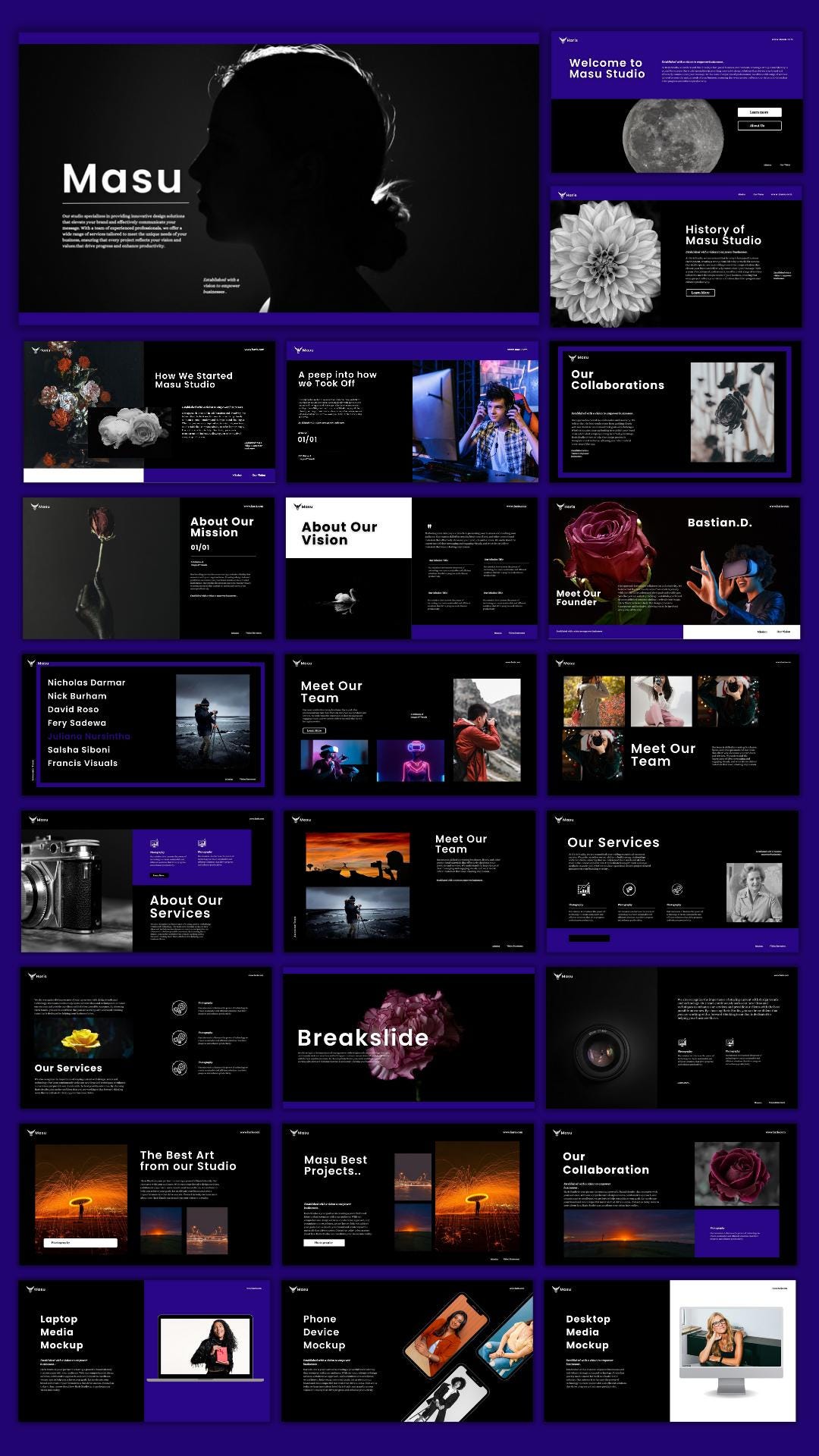 Exotic Branding Portfolio Design, Canva Studio Branding Template ...