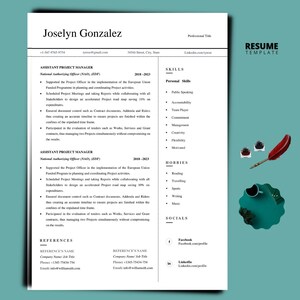 Unique Resume Template, Resume Update Template, Quick-edit Resume ...