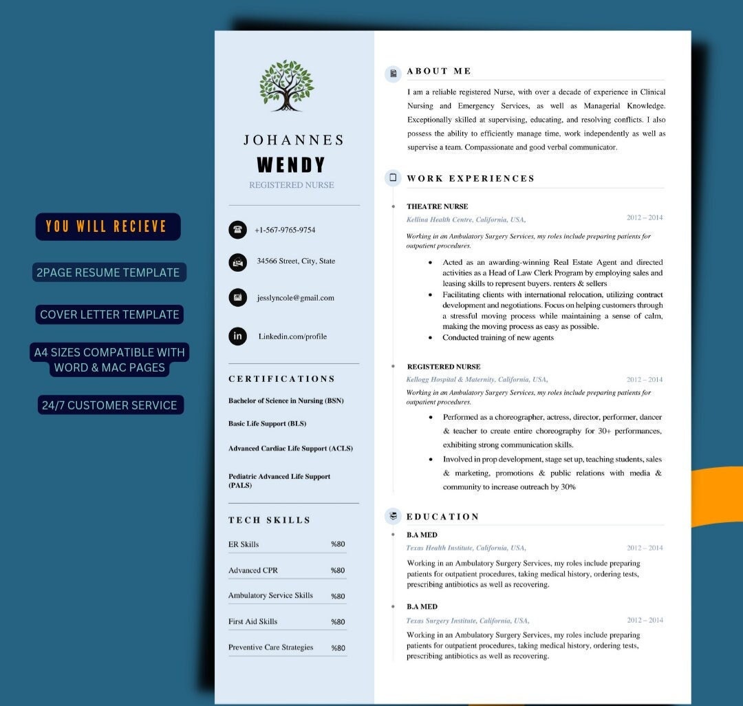 Resume Template Word, Smart Resume Template, Resume Design, Download ...