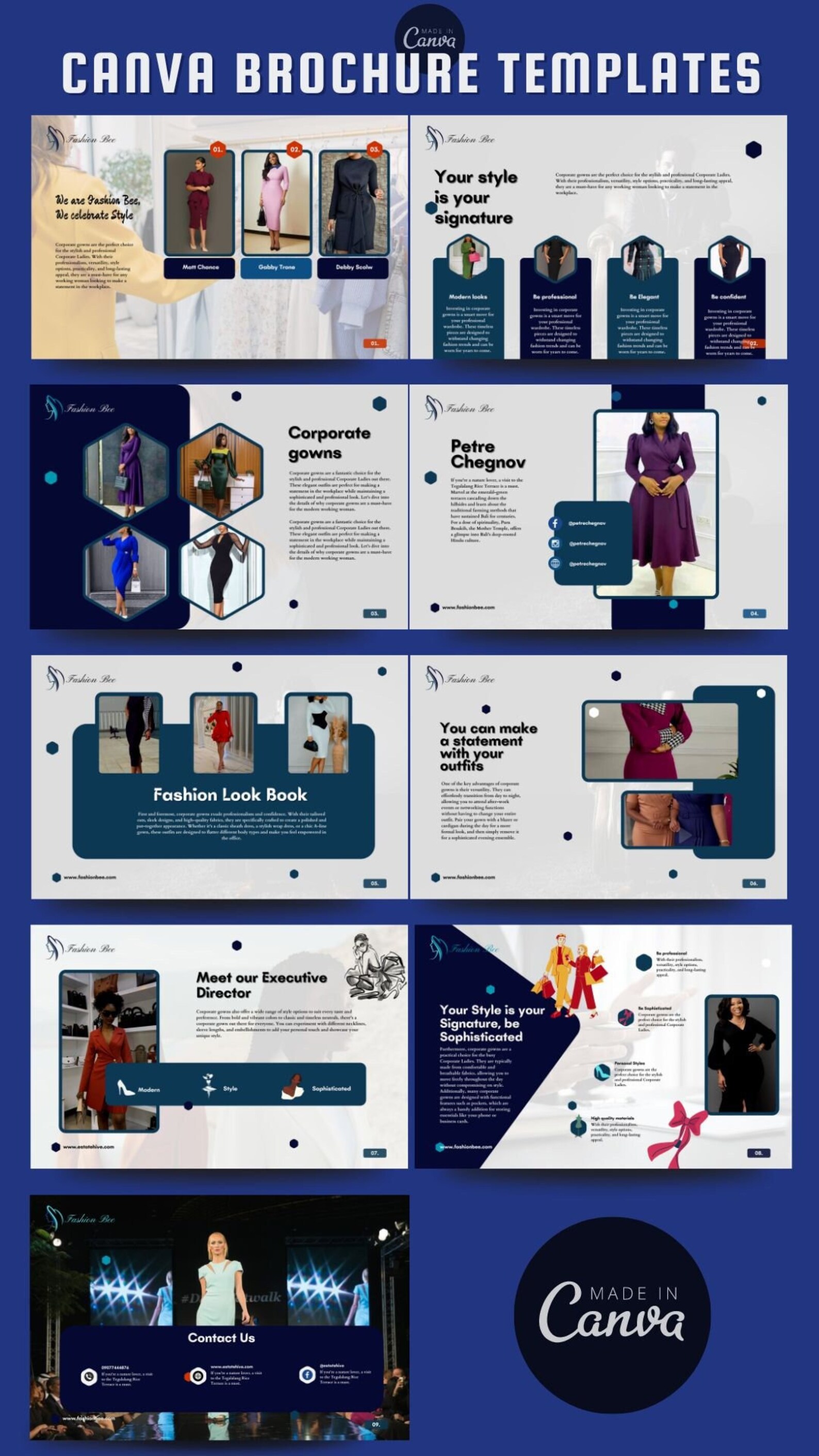 Canva Corporate Branding Profile Template, Unique Business Profile ...