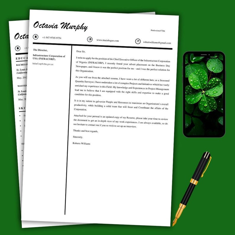 Simple Resume Template, Smart Resume Template, Professional Word Resume ...