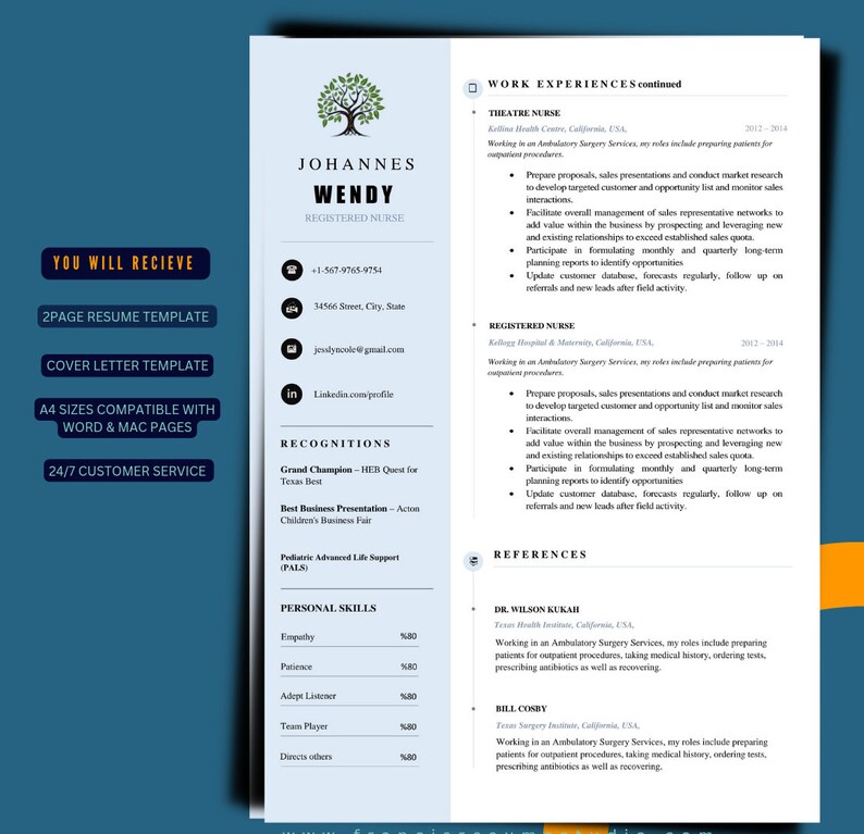Resume Template Word, Smart Resume Template, Resume Design, Download ...