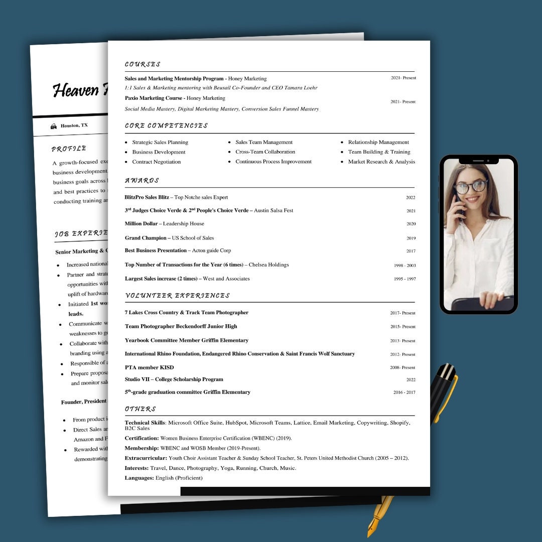 Optimized Resume Template, Word Resume Template, Professional Resume ...