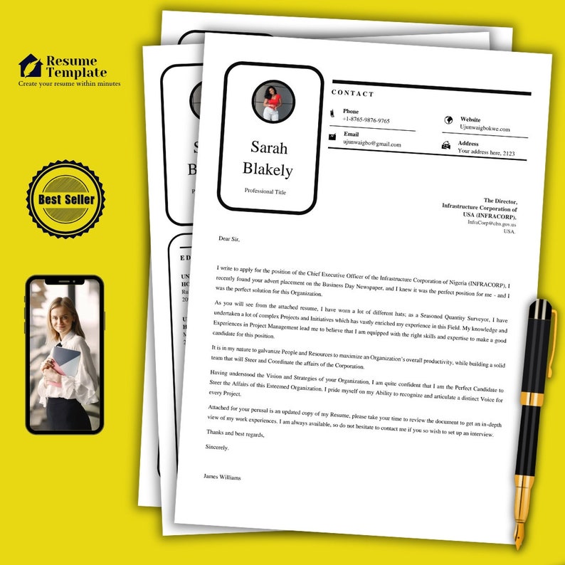 Comprehensive Resume Template for Any Job Role, Editable Resume Word ...