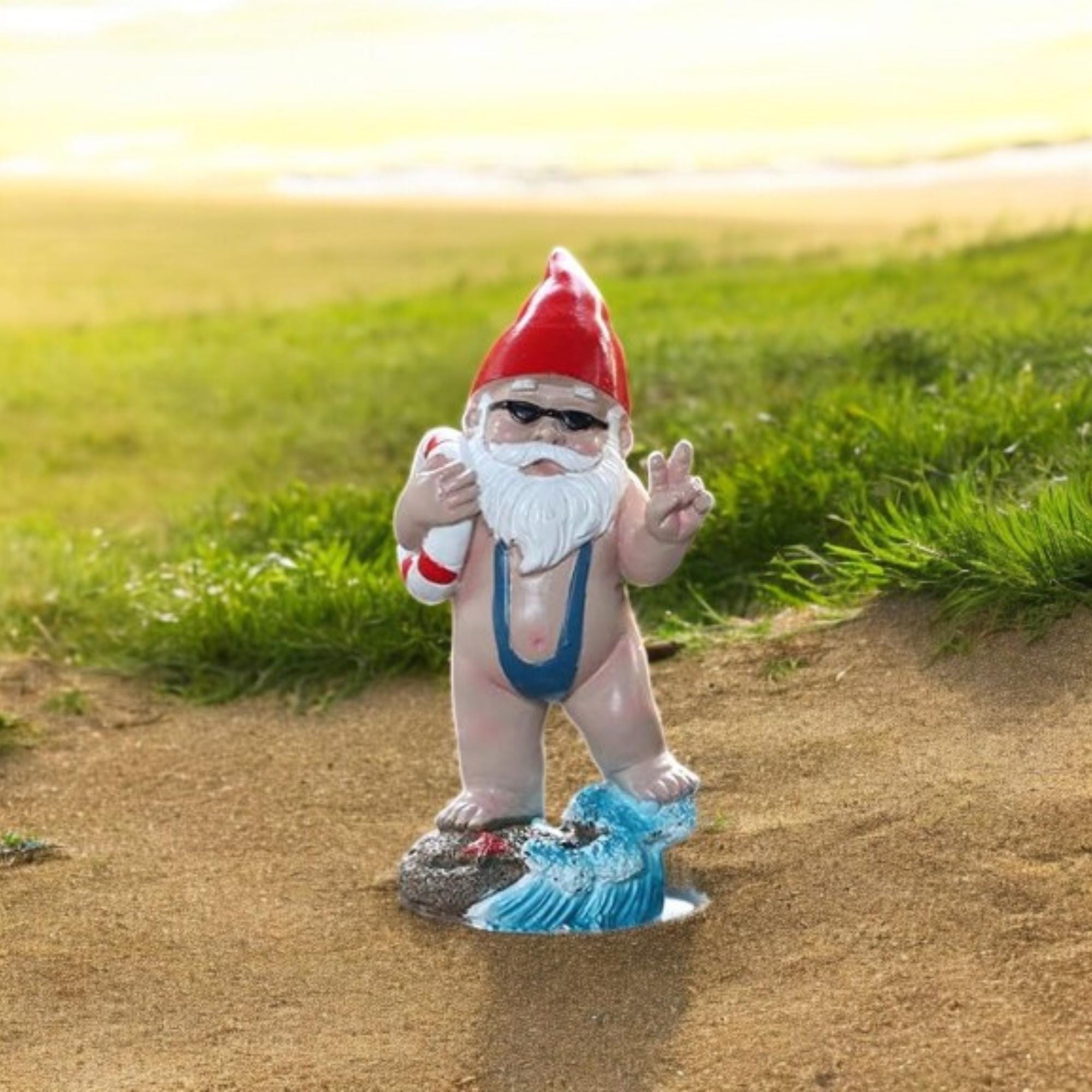 Swimming Gnome Garden Statue: Funny Resin Pool Decor - Etsy
