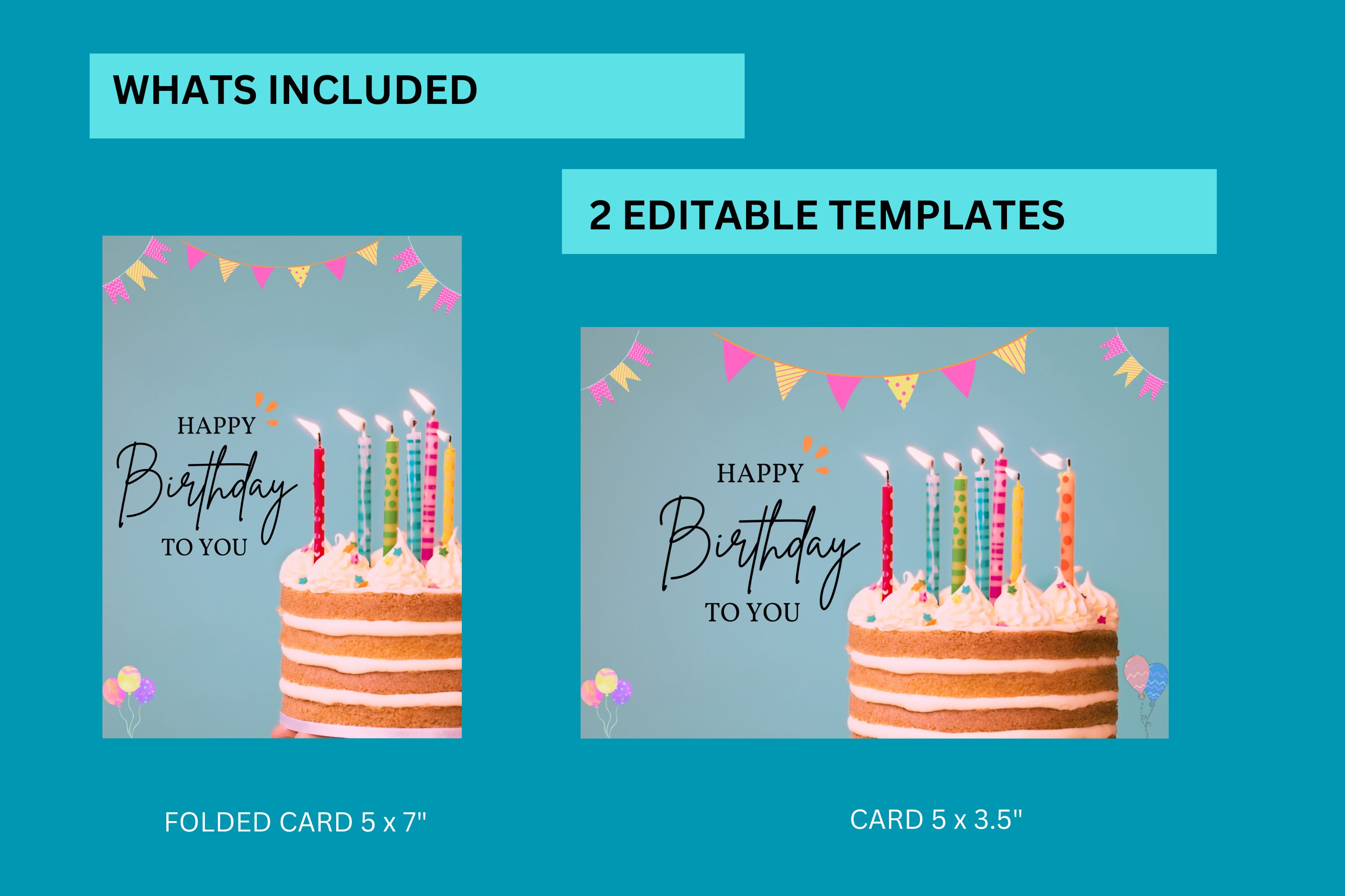 Handmade Printable Birthday Card, Instant Download, Digital Greeting ...