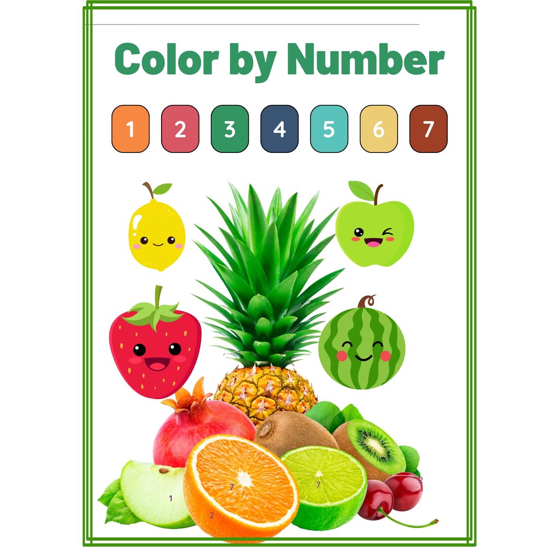 Let's Count the Number 1-10 Coloring Book Colorful Illustrative Math ...