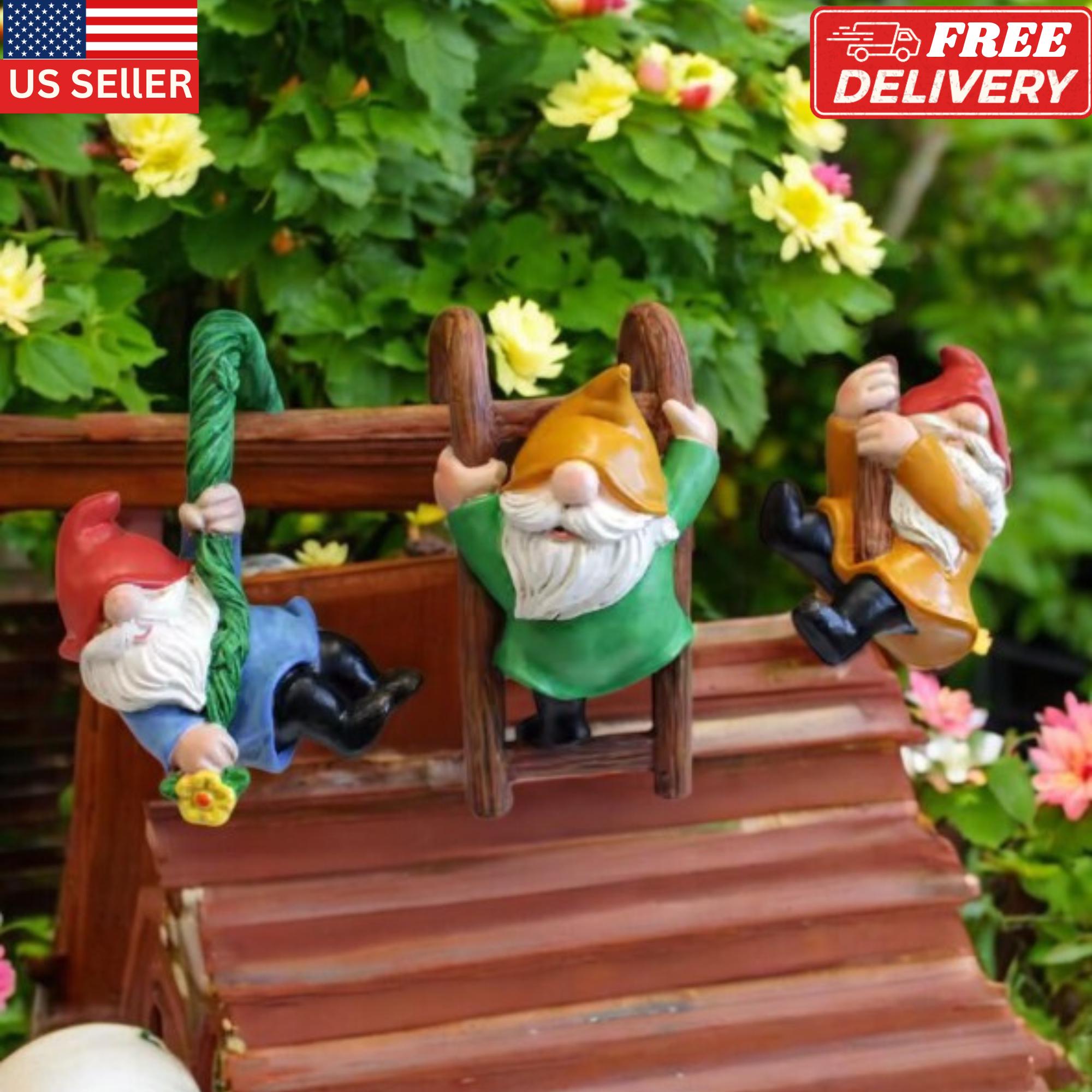 Climbing Gnome Tree Faces (3PCS): Resin Fairy Garden Decor - Etsy
