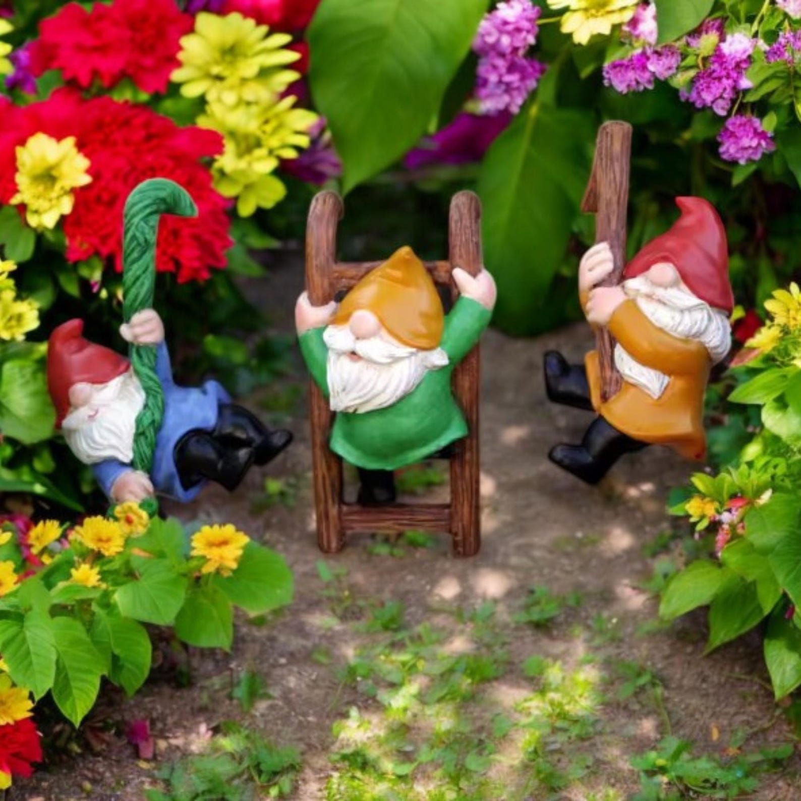 Climbing Gnome Tree Faces (3PCS): Resin Fairy Garden Decor - Etsy
