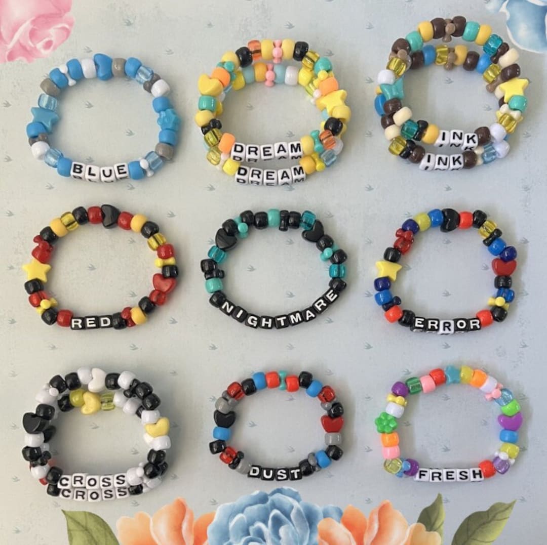 Undertale AU Inspired Handmade Character Kandi Bracelets + Custom AU ...