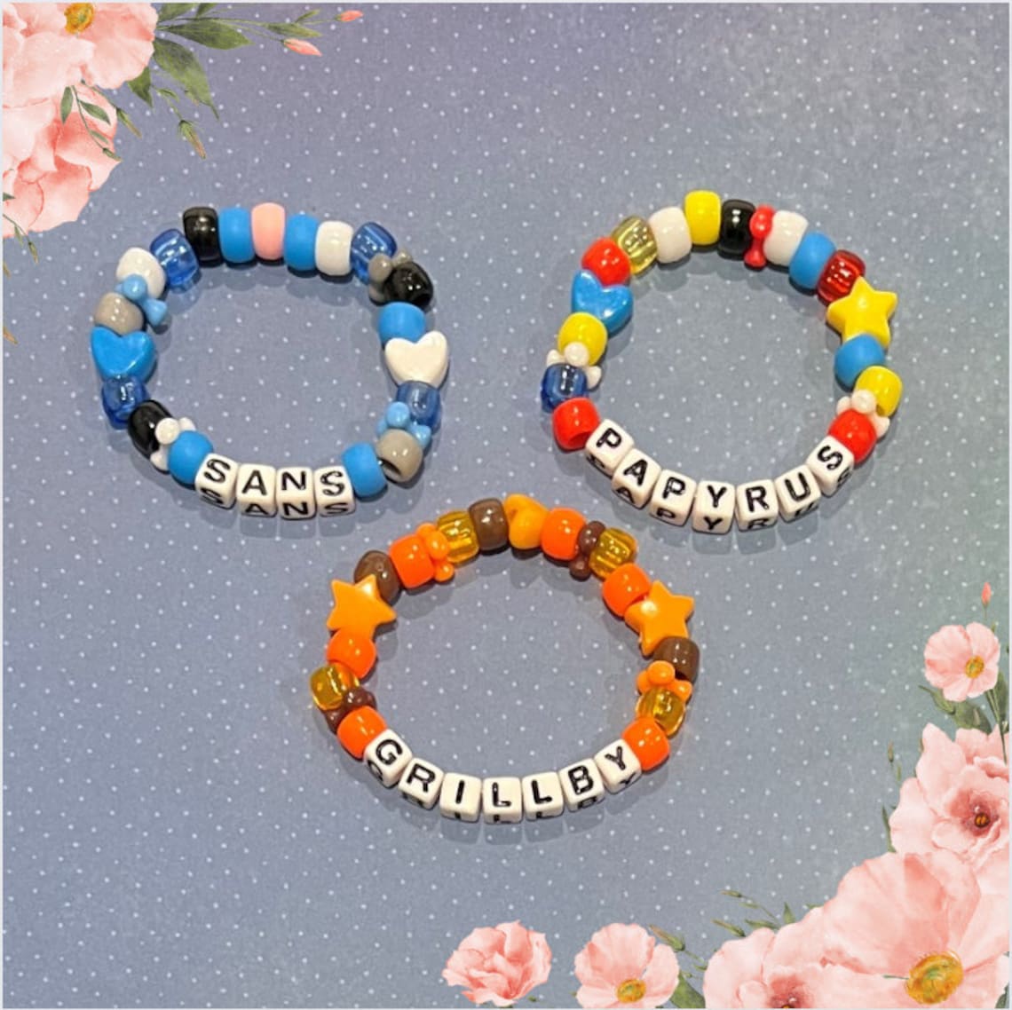 Undertale Inspired Handmade Character Kandi Bracelets - Etsy