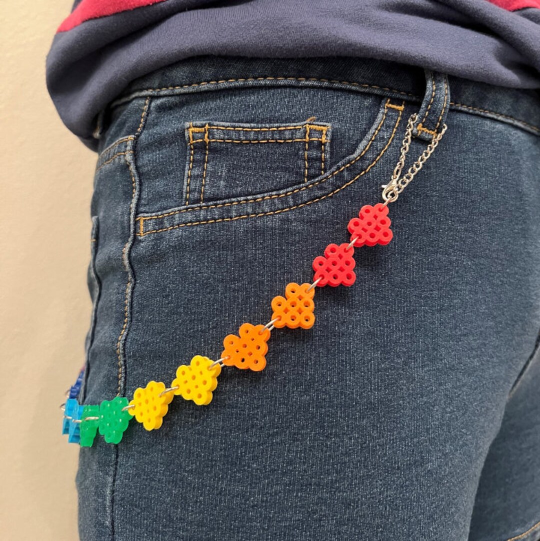 Undertale Human Soul Inspired Melted Bead Belt Loop Chain - Etsy