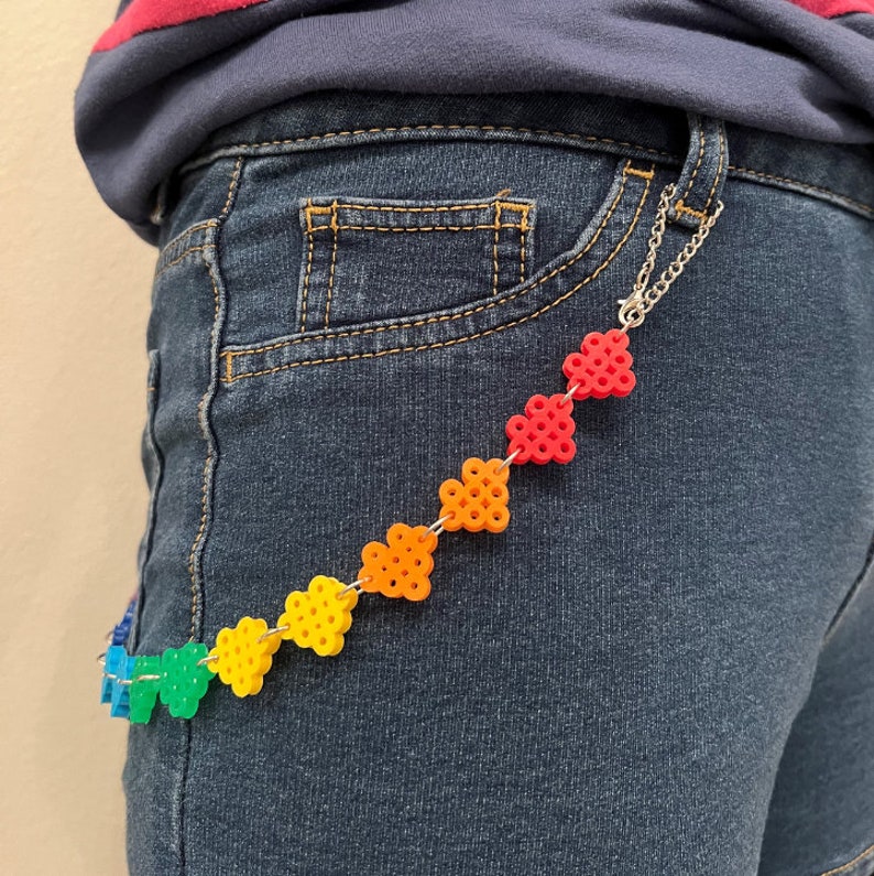 Undertale Human Soul Inspired Melted Bead Belt Loop Chain - Etsy