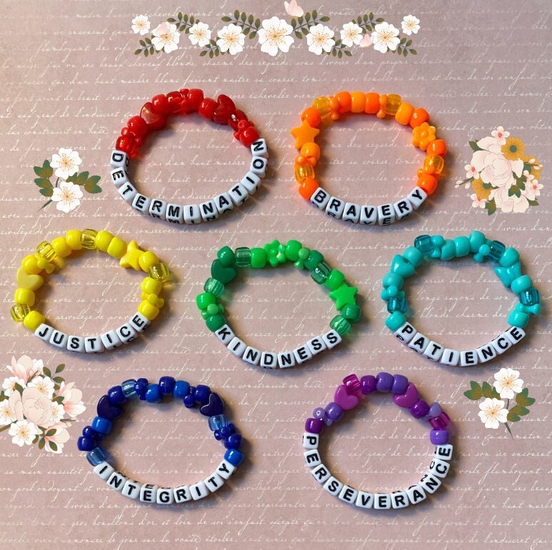 Undertale Human Soul Inspired Handmade Kandi Bracelets - Etsy