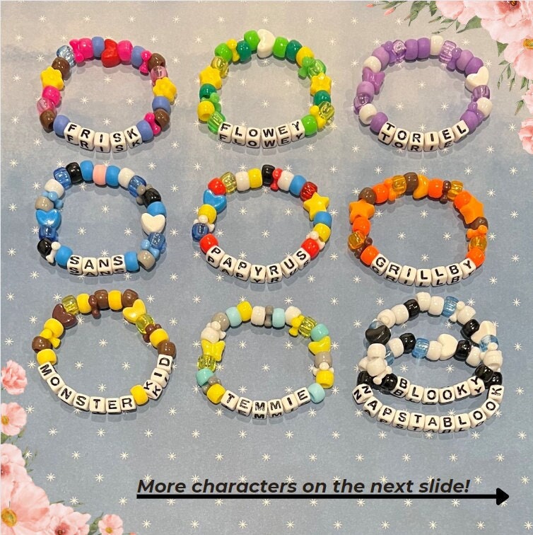 Undertale Inspired Handmade Character Kandi Bracelets - Etsy