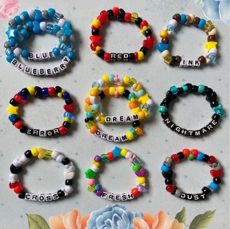 Undertale AU Inspired Handmade Character Kandi Bracelets Custom AU ...
