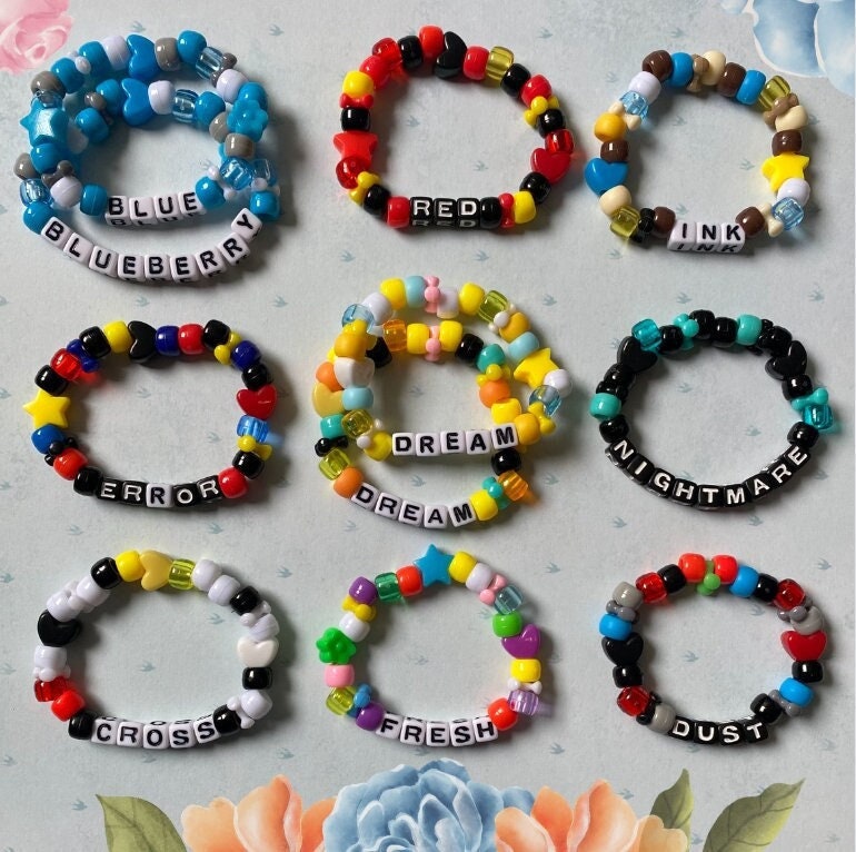Undertale AU Inspired Handmade Character Kandi Bracelets Custom AU ...