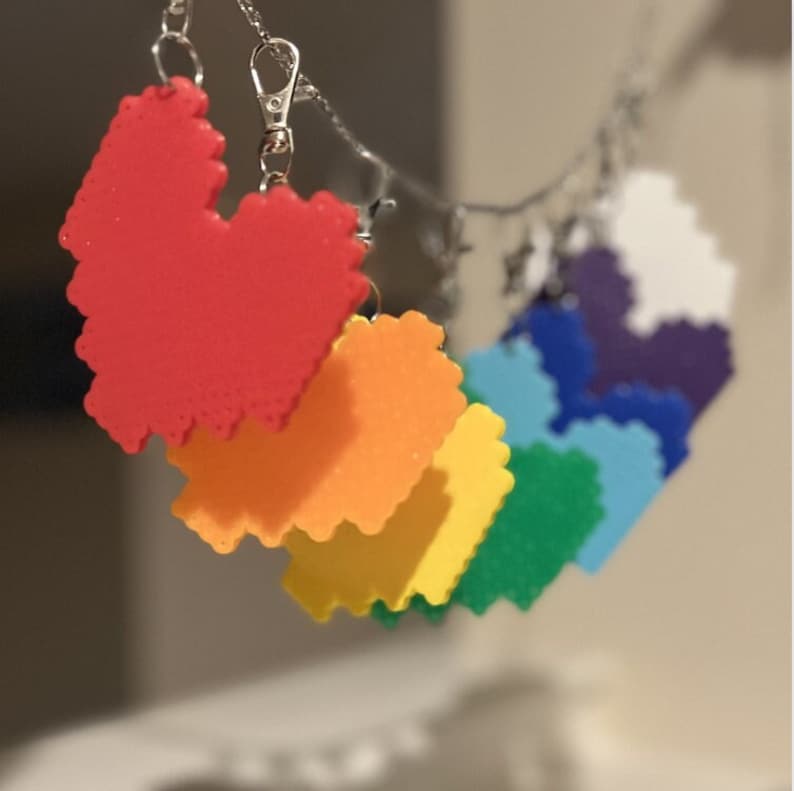 Undertale Human Soul & Monster Soul Inspired Melted Bead Keychains - Etsy