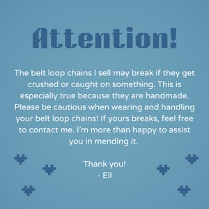 Undertale Human Soul Inspired Melted Bead Belt Loop Chain - Etsy