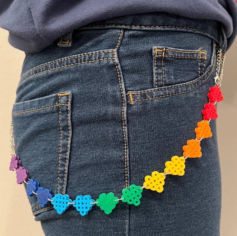 Undertale Human Soul Inspired Melted Bead Belt Loop Chain - Etsy