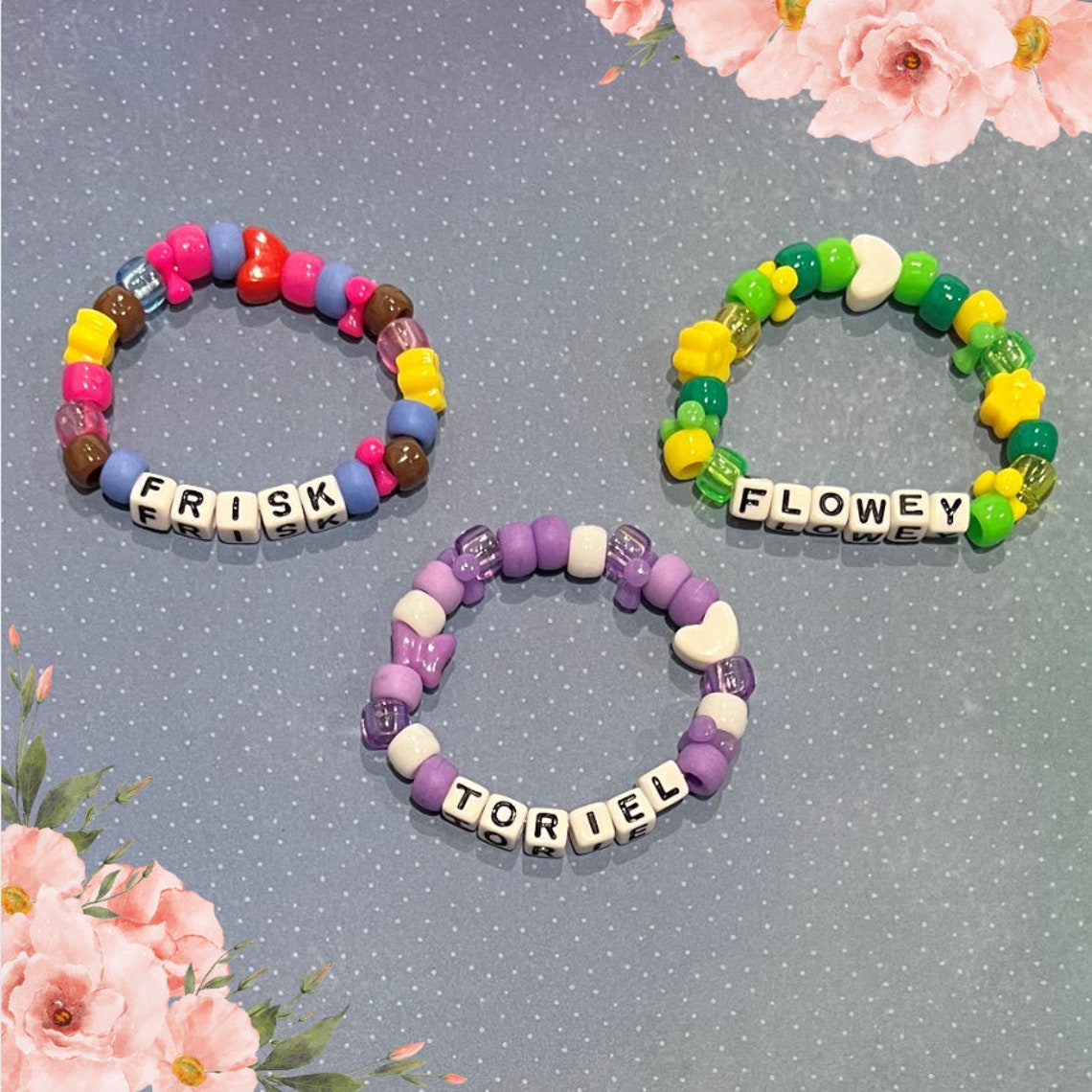 Undertale Inspired Handmade Character Kandi Bracelets - Etsy