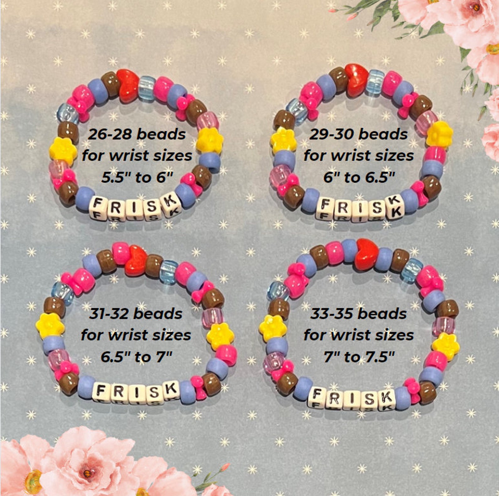 Undertale Inspired Handmade Character Kandi Bracelets - Etsy