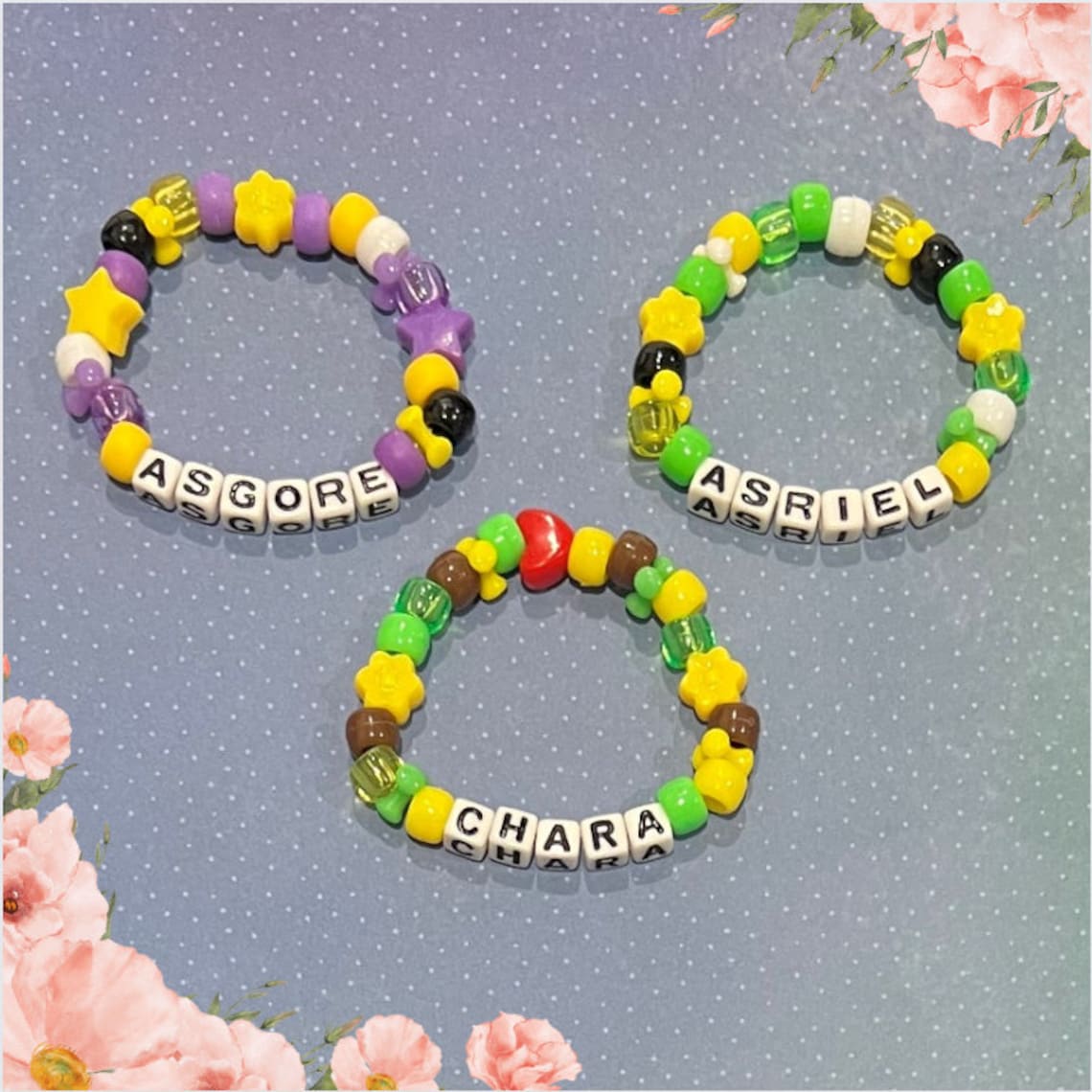 Undertale Inspired Handmade Character Kandi Bracelets - Etsy